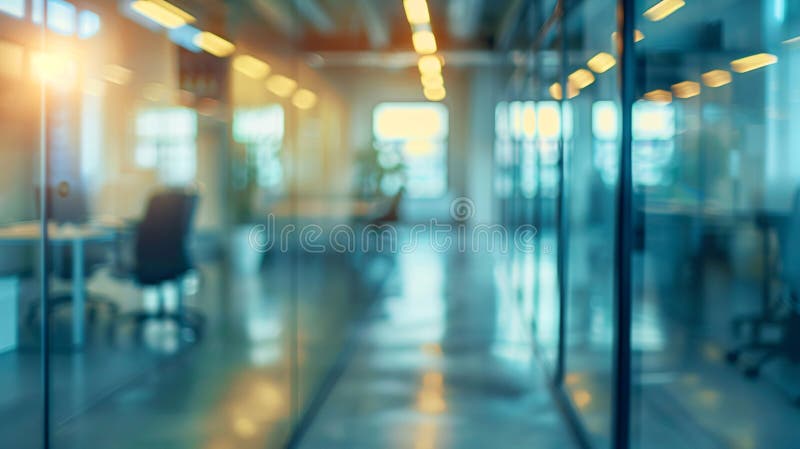 Blurred Backdrop of a Contemporary Office Space Featuring Elegant ...