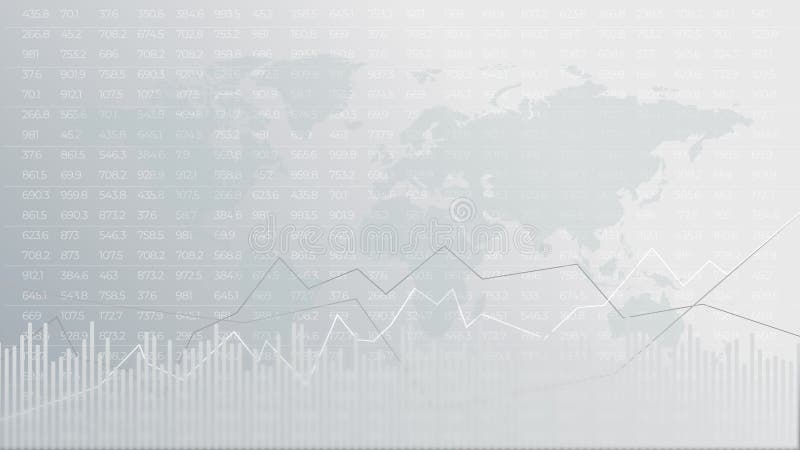 World Map on White Background with Circular Animation of Dots and ...