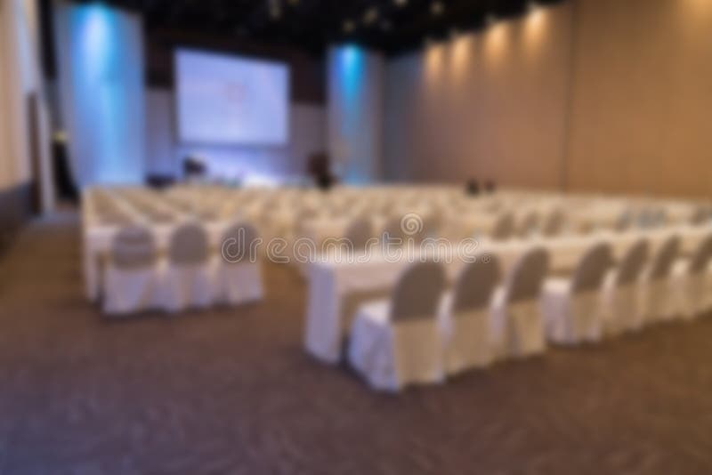 Blurred Background of Conference Seminar Meeting at the Convention Hall ...