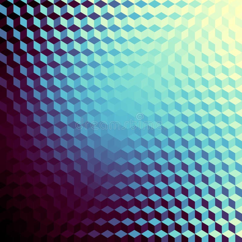 Geometric Polygonal Pattern of a Cubes in Low Poly Style. Stock Vector ...