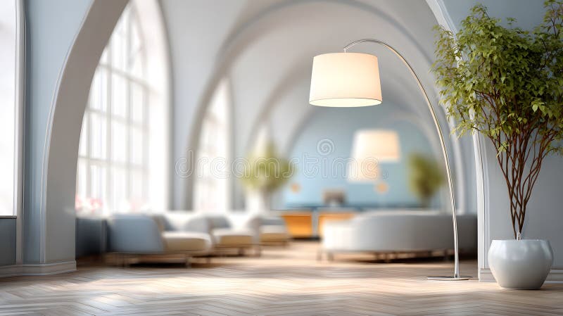 Blurred Background of a High-end Reception Waiting Area Stock ...