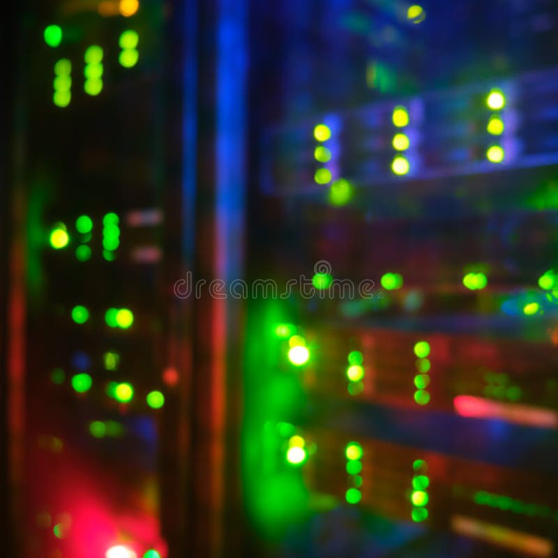 Internet Routers and Wires in Internet Service Provider. Stock Photo ...