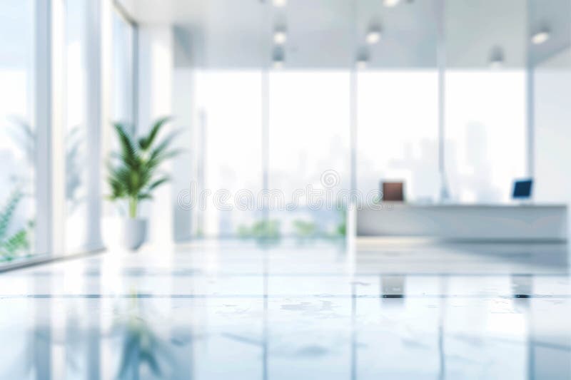 Blurred Background of a Light Modern Office, Business Style Extra Wide ...