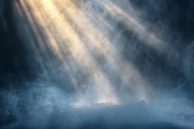 A Blurred Background of Light, with a Spotlight Shining Down from the ...