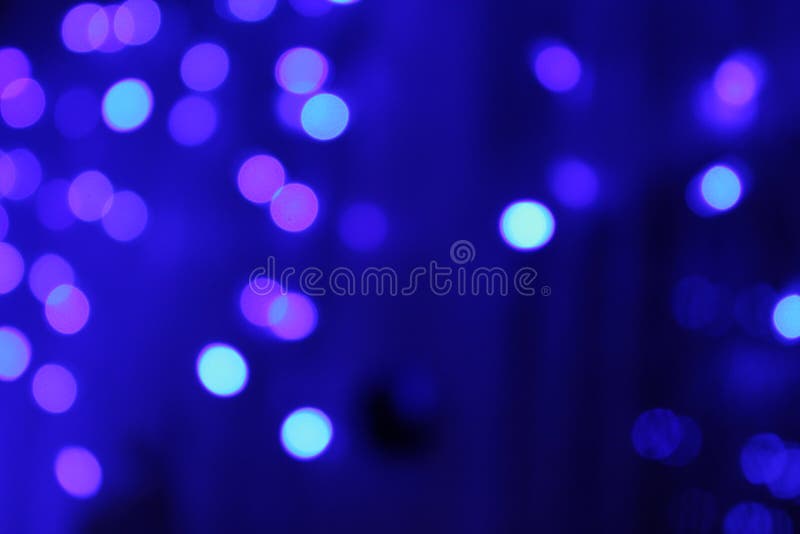 Blurred Background Lights Twinkle Bokeh On Blue Background Stock Image ...