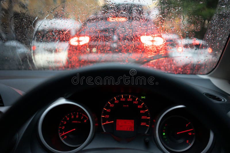 Blurred Background with Modern Car Dashboard Modern Automobile Control ...