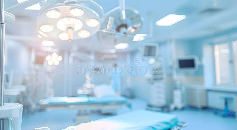 Blurred Background of a Modern Operating Room, Background Stock Photo ...