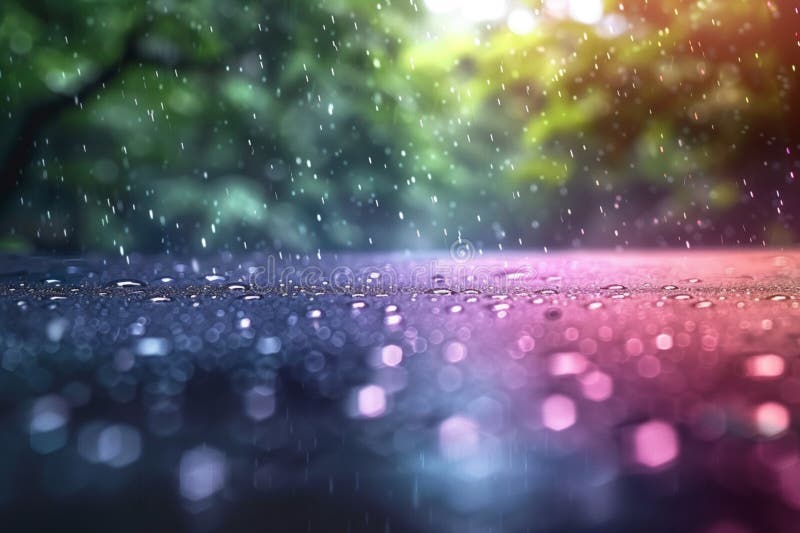 Blurred Background with Raindrop Creates Space for Your Text Stock ...