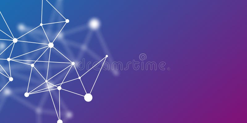 Abstract Futuristic Crypto Blockchain. Dots and Shapes in Triangles ...