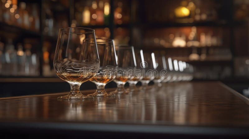 Blurred Bar Counter Background for Invitations and Posters. Stock ...