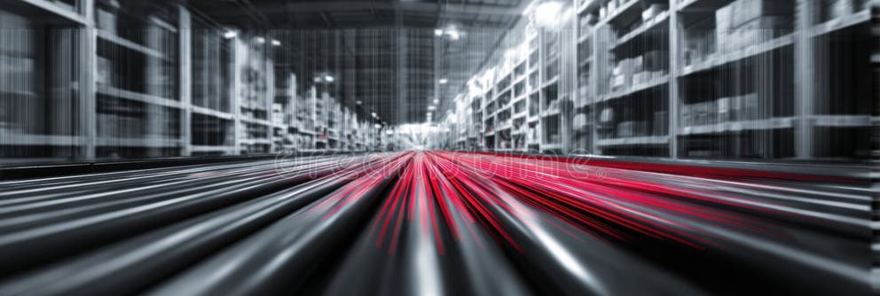 Blurred Barcode Scanner Failure with Red Line Indicating Disruption in ...