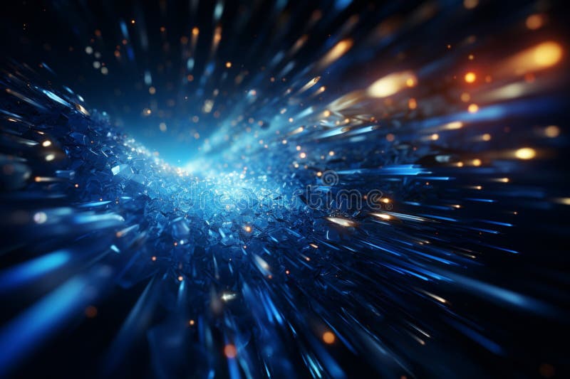 Blurred Blue Backdrop Bursts with Centric Motion, an Abstract, Ethereal ...