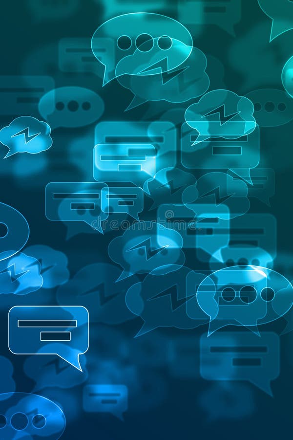 Blurred Blue Chat Defocused Background Stock Illustration ...