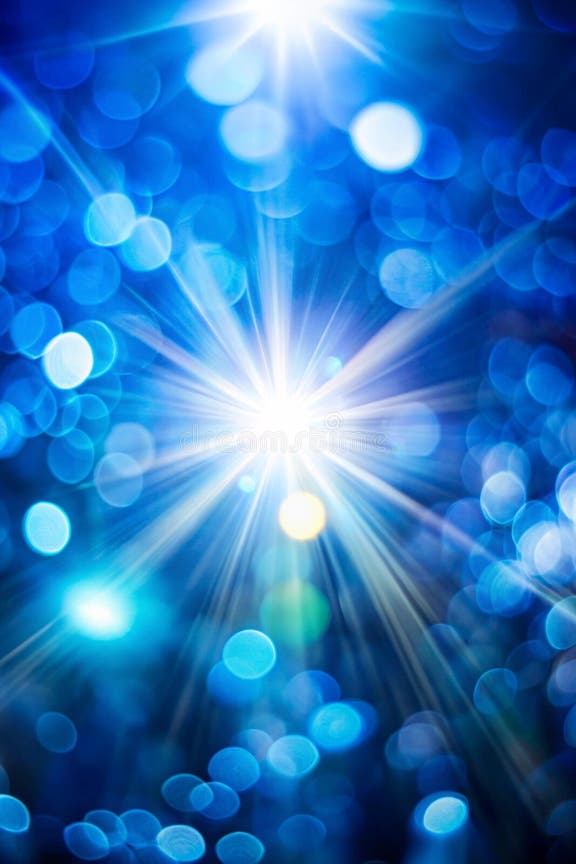 Blurred Blue Gradient with Lens Flare Stock Illustration - Illustration ...