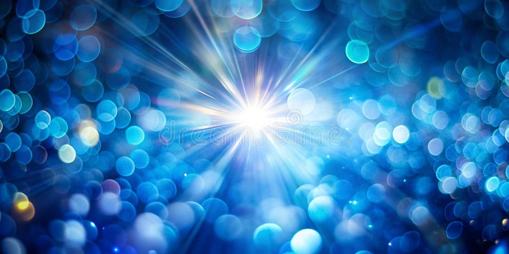 Blurred Blue Gradient with Lens Flare Stock Illustration - Illustration ...