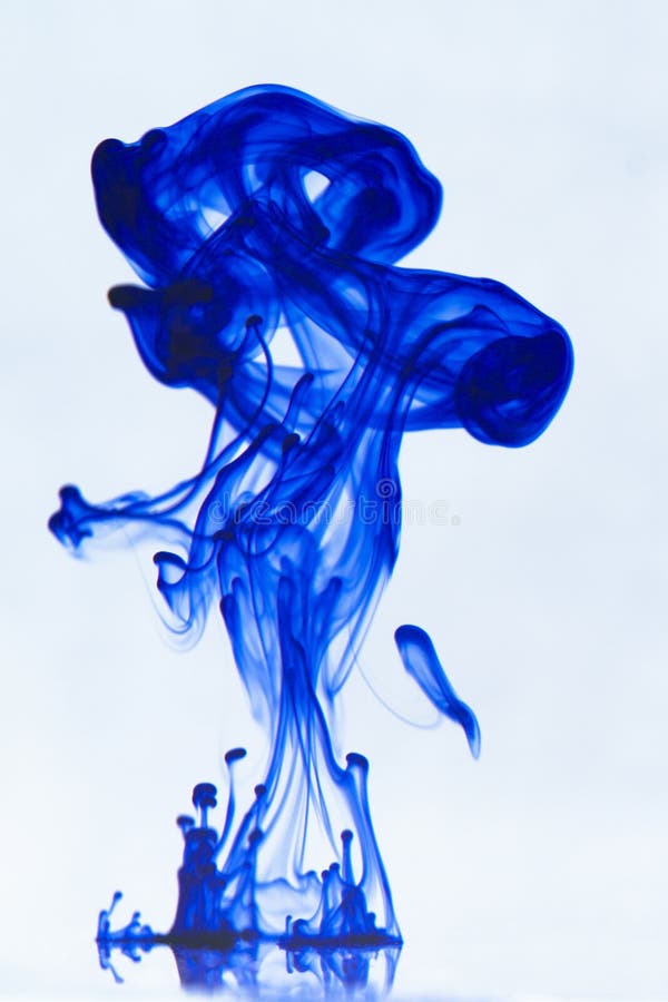 Blurred blue ink in water stock image. Image of dark - 89005399