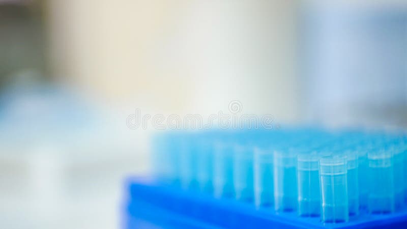 Blue Pipette Tip in Blue Box Stock Image - Image of medical, biotech ...