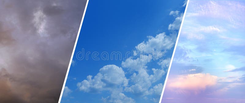 Blurred Blue Sky with Clouds, Dramatic Stormy Sky with Dark Clouds ...