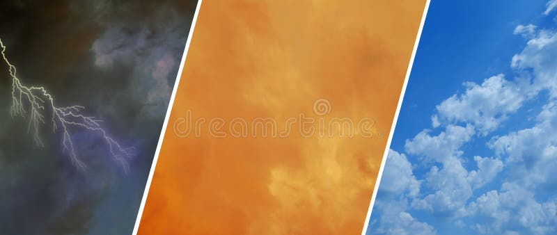 Blurred Blue Sky with Clouds, Dramatic Stormy Sky with Dark Clouds ...