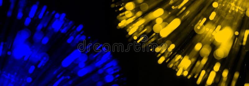 Blurred Blue Yellow Splash, Bokeh Light Effect Background Stock Photo ...