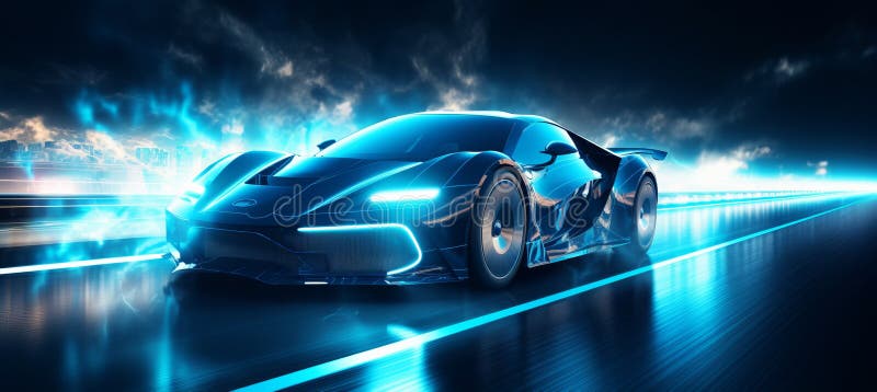 Blurred Bokeh with Colorful Car Lights and Racing Visuals for a Dynamic ...