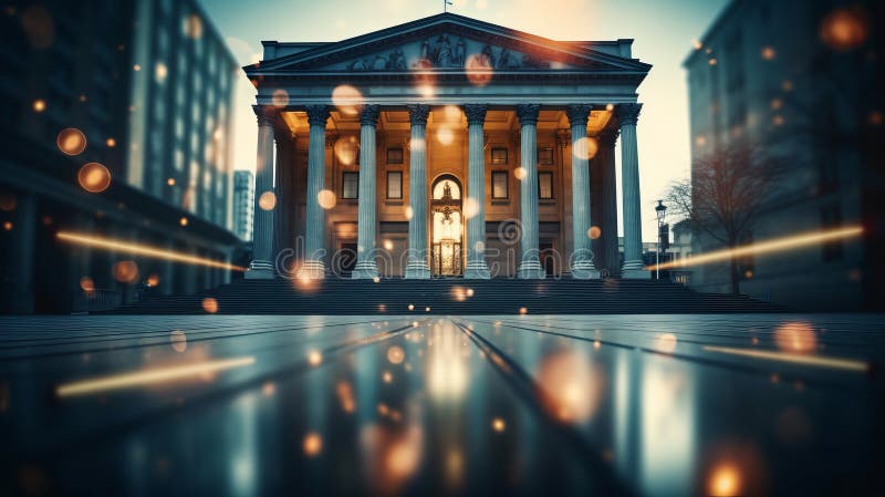 Blurred Bokeh Effect with Financial Patterns Banking Motifs for ...