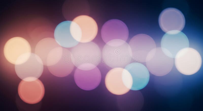 Blurred Bokeh Effect with Overlapping Circular Light Spots in Various ...