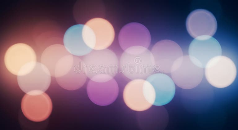 Blurred Bokeh Effect with Overlapping Circular Light Spots in Various ...