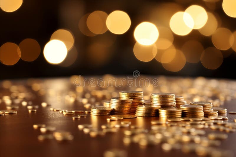 Blurred Bokeh with Elegant Financial Patterns and Banking Motifs for ...