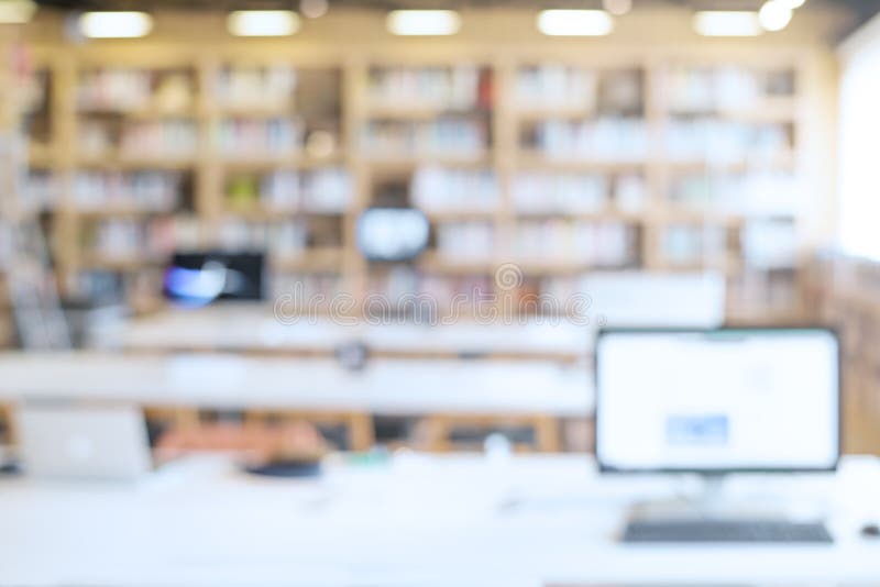 Blurred Bookshelf Many Old Books In A Book Shop Or Library Stock Photo ...
