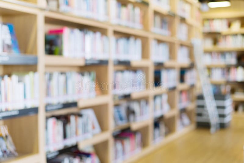 Blurred Bookshelf Many Old Books in a Book Shop or Library Stock Photo ...