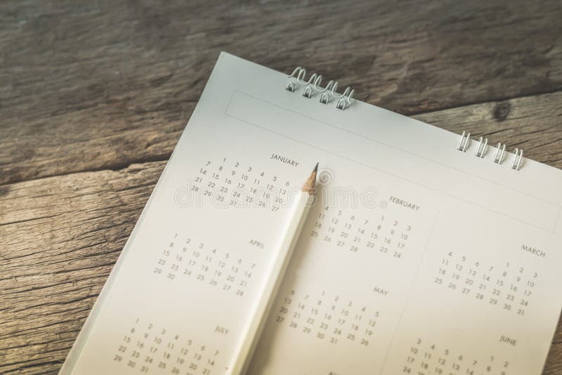 Blurred Calendar in Dark Tone. Stock Image - Image of paper, annual ...