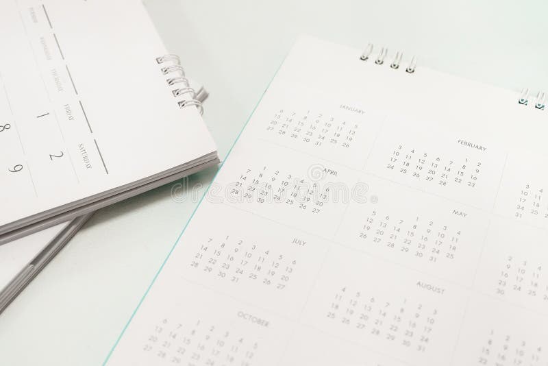 Blurred Calendar in Planning Concept Stock Image - Image of desk, event ...