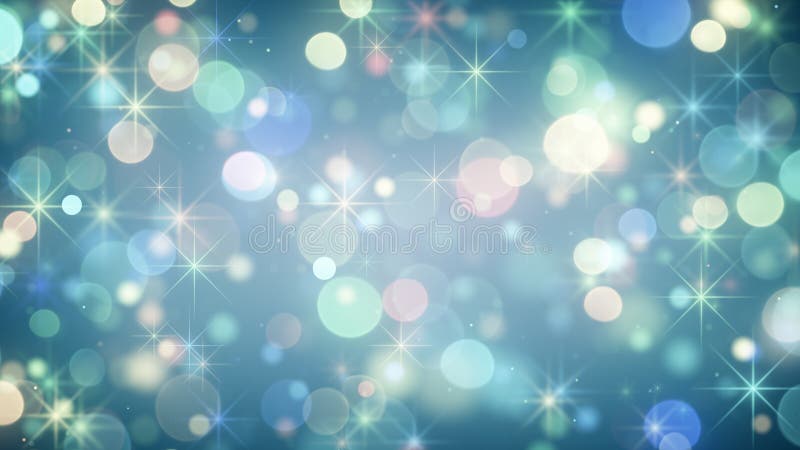 Blurred Circle Lights and Stars Abstract Festive Background Stock ...
