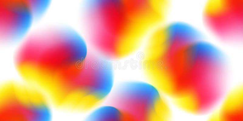 Blurred Circles Seamless Pattern. Vibrant Gradient Defocused Round ...