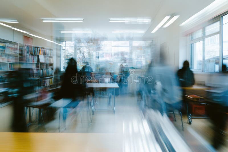 Blurred Classroom Scene stock photo. Image of blurred - 382319766