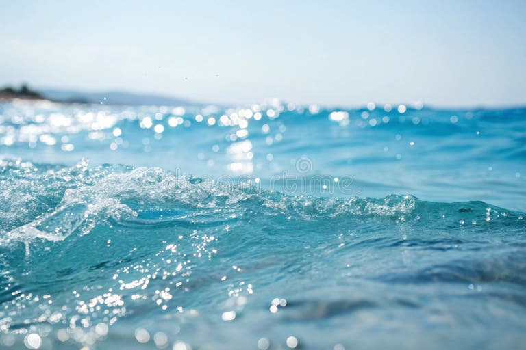 Clear Blue Transparent Smooth Calm Water Surface Texture Stock ...