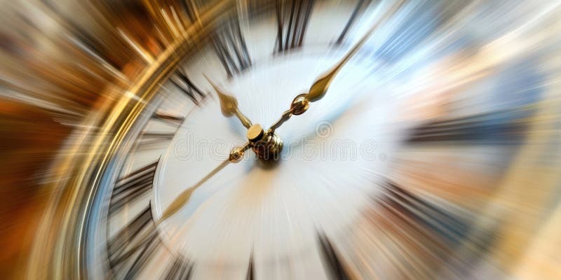 Blurred Clock Hands in Motion - Concept of Fleeting Time Stock ...