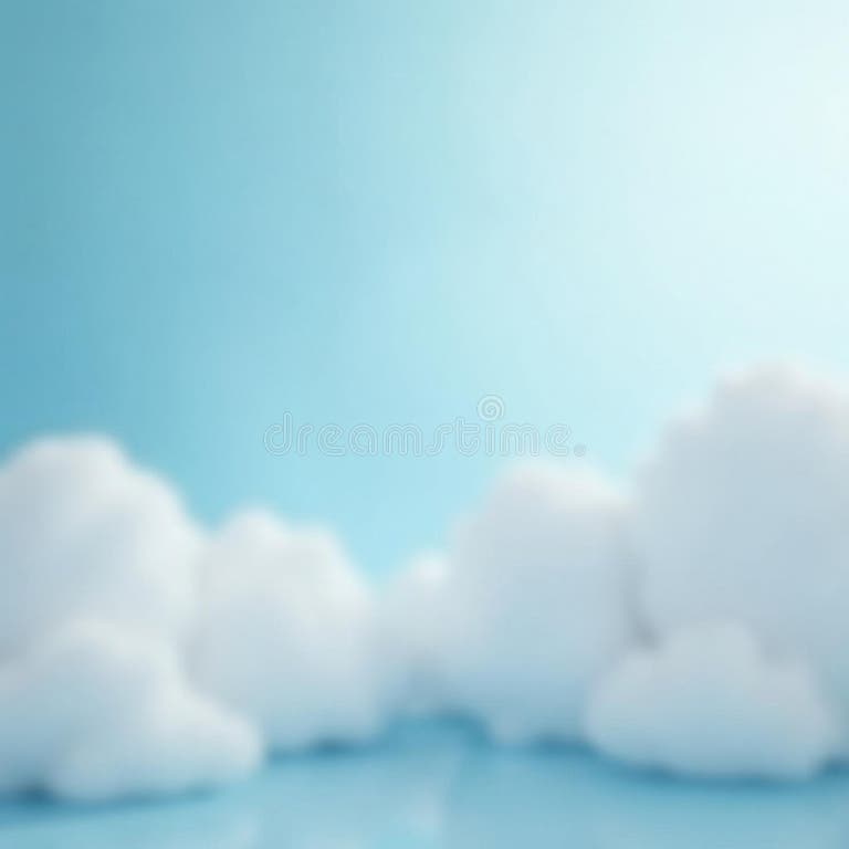 Blurred Cloud-like Shapes on a Serene Light Blue Backdrop with Subtle ...