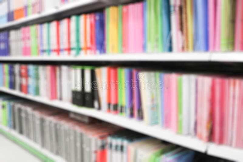 Blurred Colorful Dossier on the Bookshelf for Backgroud.various ...