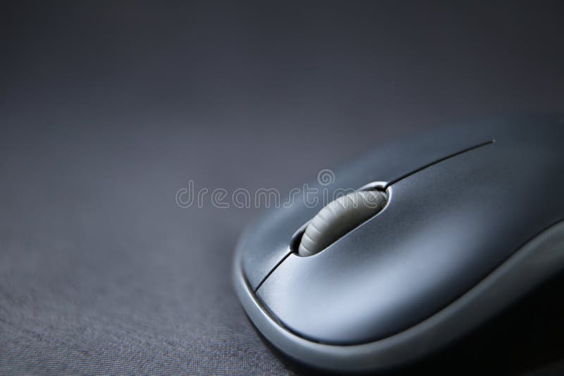 Blurred Computer Mouse on a Gray Background, Bokeh Stock Image - Image ...