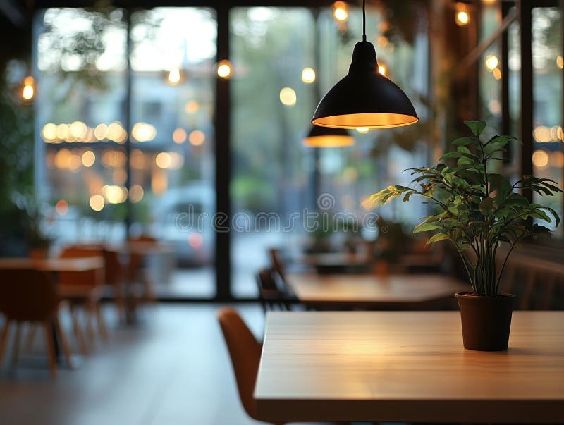 Blurred Cafe Interior Room for Background in Business Concept. Blur ...