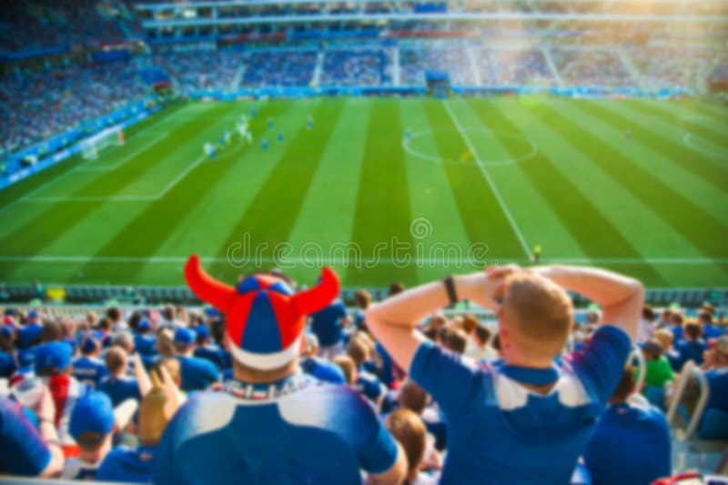 Blurred Crowd of Spectators on a Stadium Stock Image - Image of emotion ...