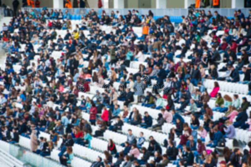 Blurred Crowd of Spectators on a Stadium Stock Image - Image of person ...