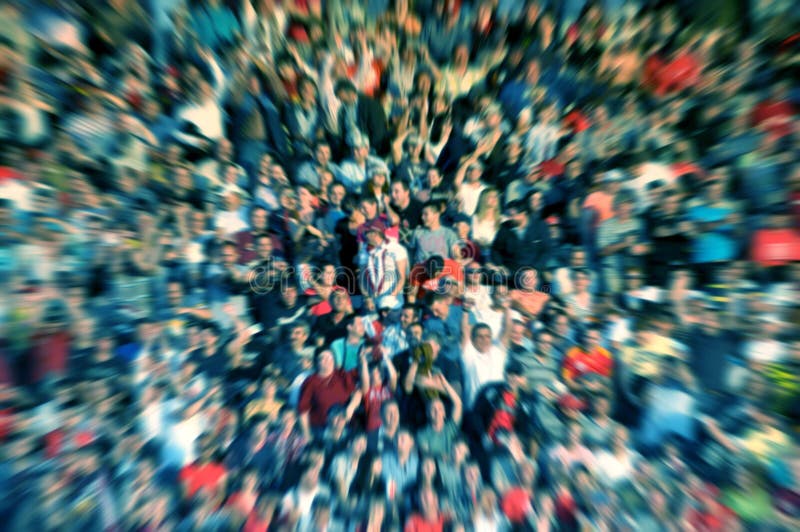 Blurred Crowd of Spectators on a Stadium Tribune Stock Photo - Image of ...