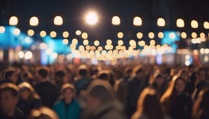 Blurred Crown during Festival Stock Illustration - Illustration of ...