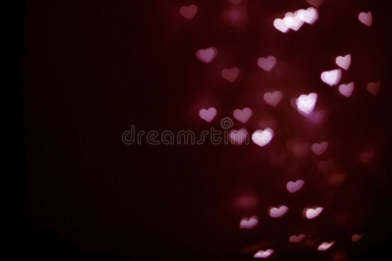 Blurred Deep Pink Heart Shape Bokeh Background Stock Image - Image of ...