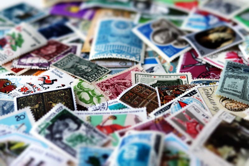 Stamps collection editorial stock image. Image of international - 89498029