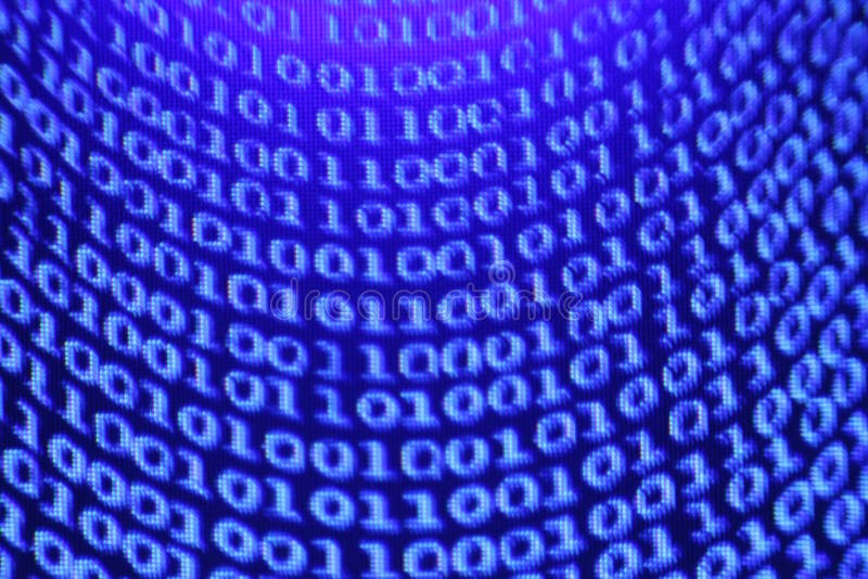 Blurred Digital Background, Numbers on a Screen Stock Image - Image of ...
