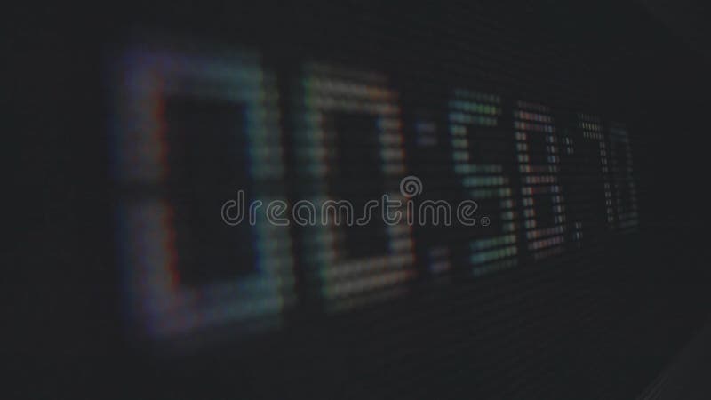 Blurred Digital Clock Display Glowing Numbers Stock Photos - Free ...